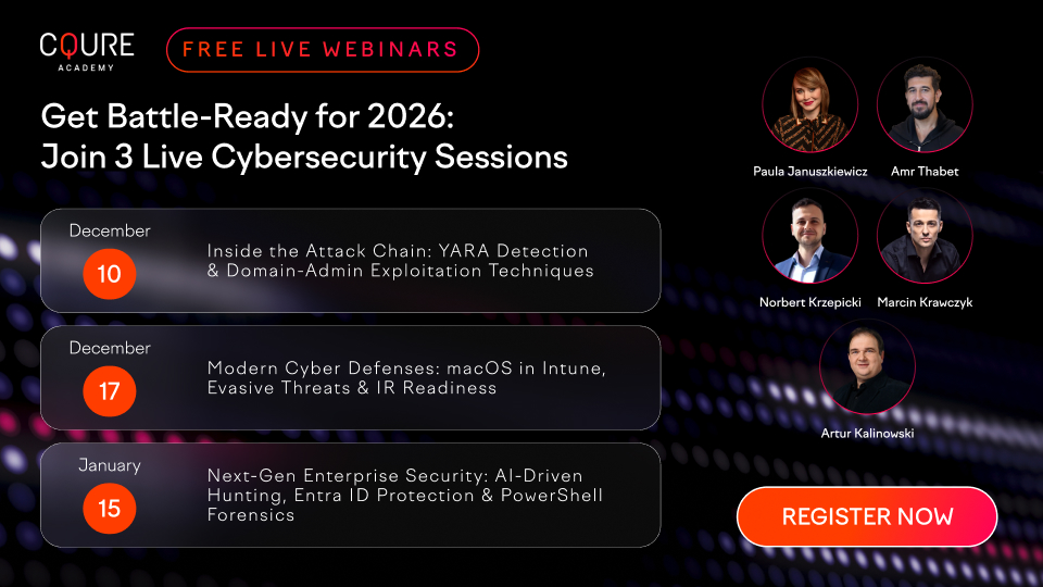 Get Battle-Ready for 2026: Join 3 Live Cybersecurity Sessions - CQURE Academy